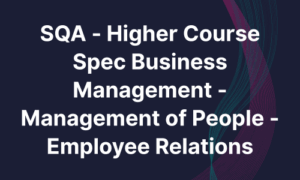 SQA - higher-business-management - Enterprise Skills Ltd